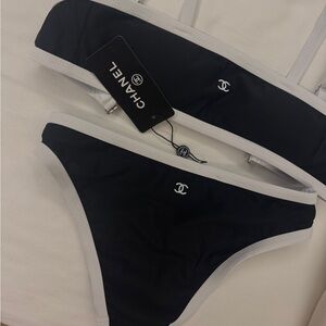 CHANEL | Swim | Chanel Monochrome Bikini Top | Poshmark
